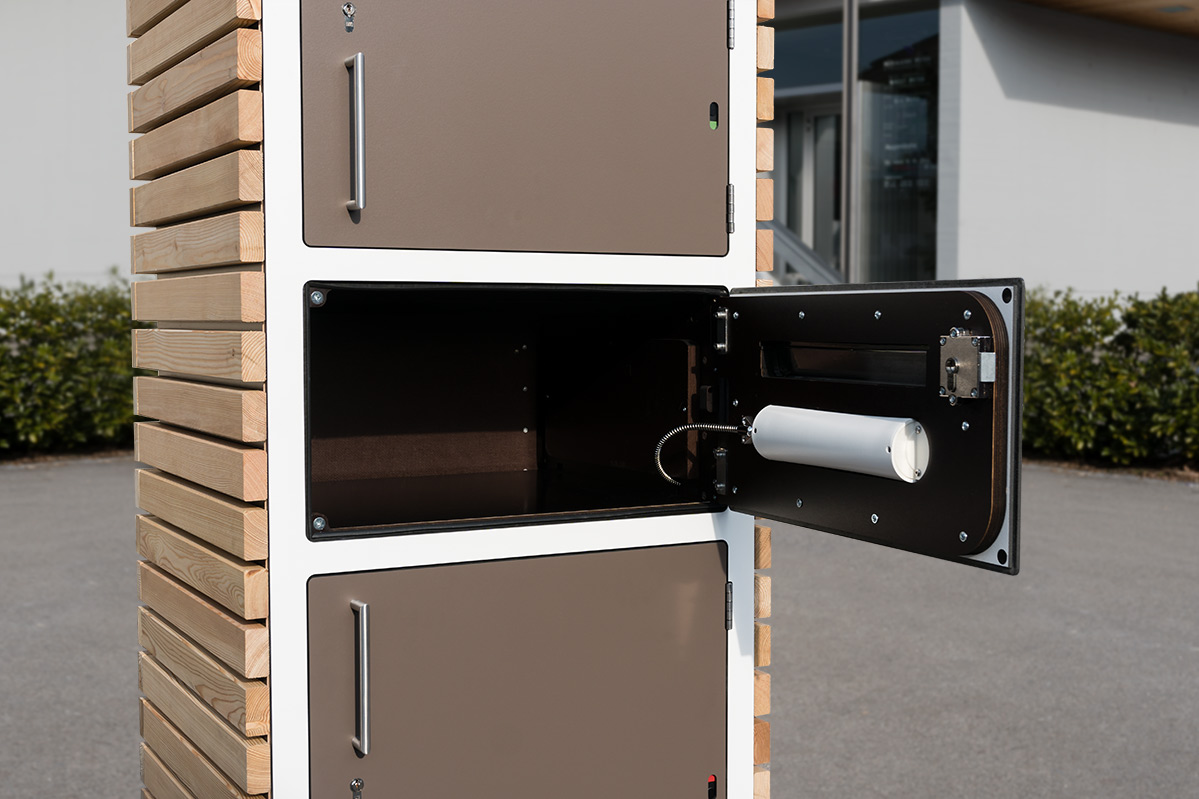 Paketkasten mit Lärchenleisten – für große Pakete - Mehrfachzustellung